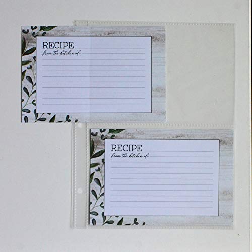 Brownlow Gifts Binder with Plastic Page Protectors and Recipe Cards, 8 x 9-Inch, Vintage Kitchen,70050