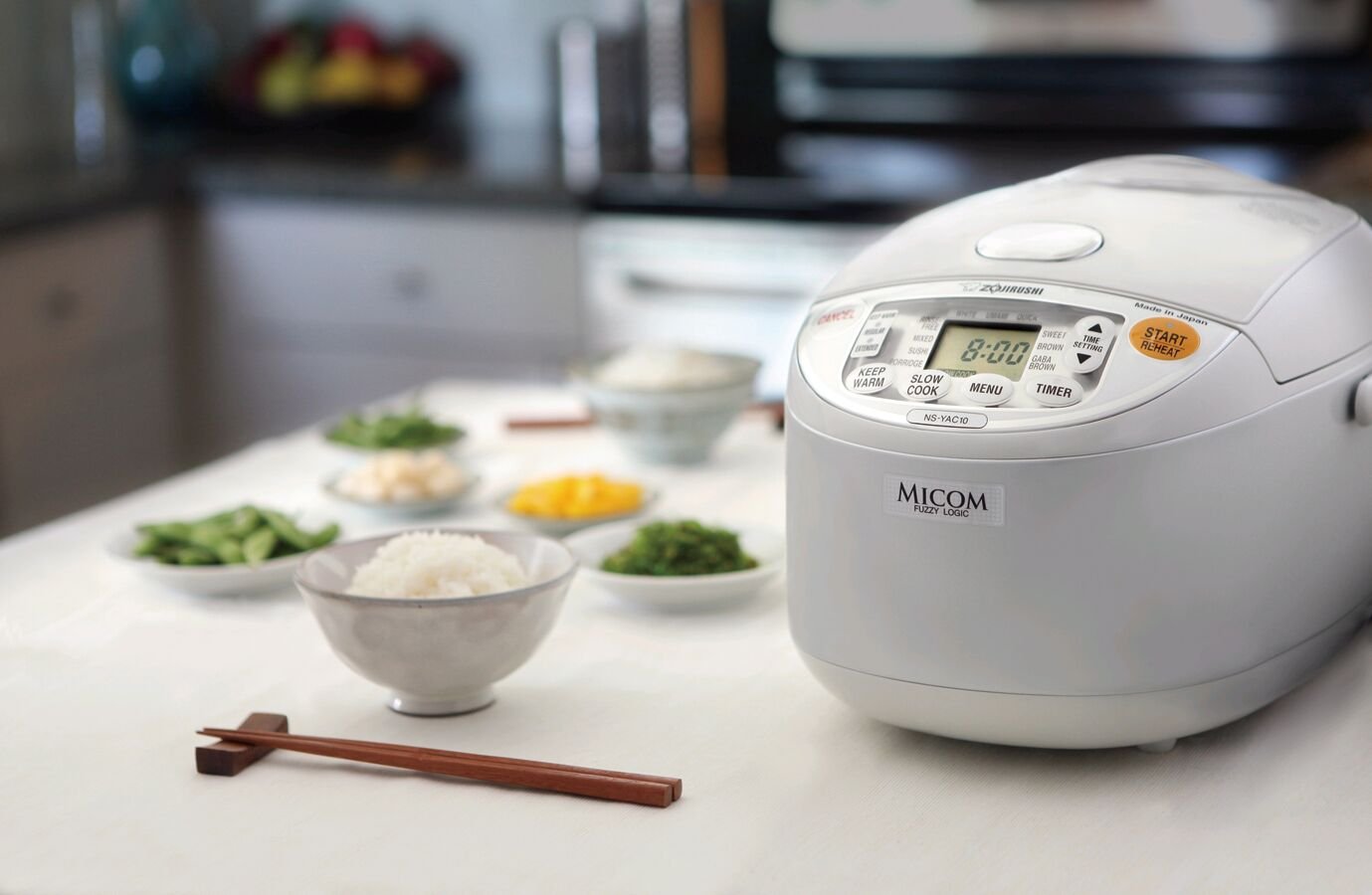 Zojirushi NS-YAC18 Umami Micom 10-Cup (Uncooked) Rice Cooker and Warmer, Pearl White