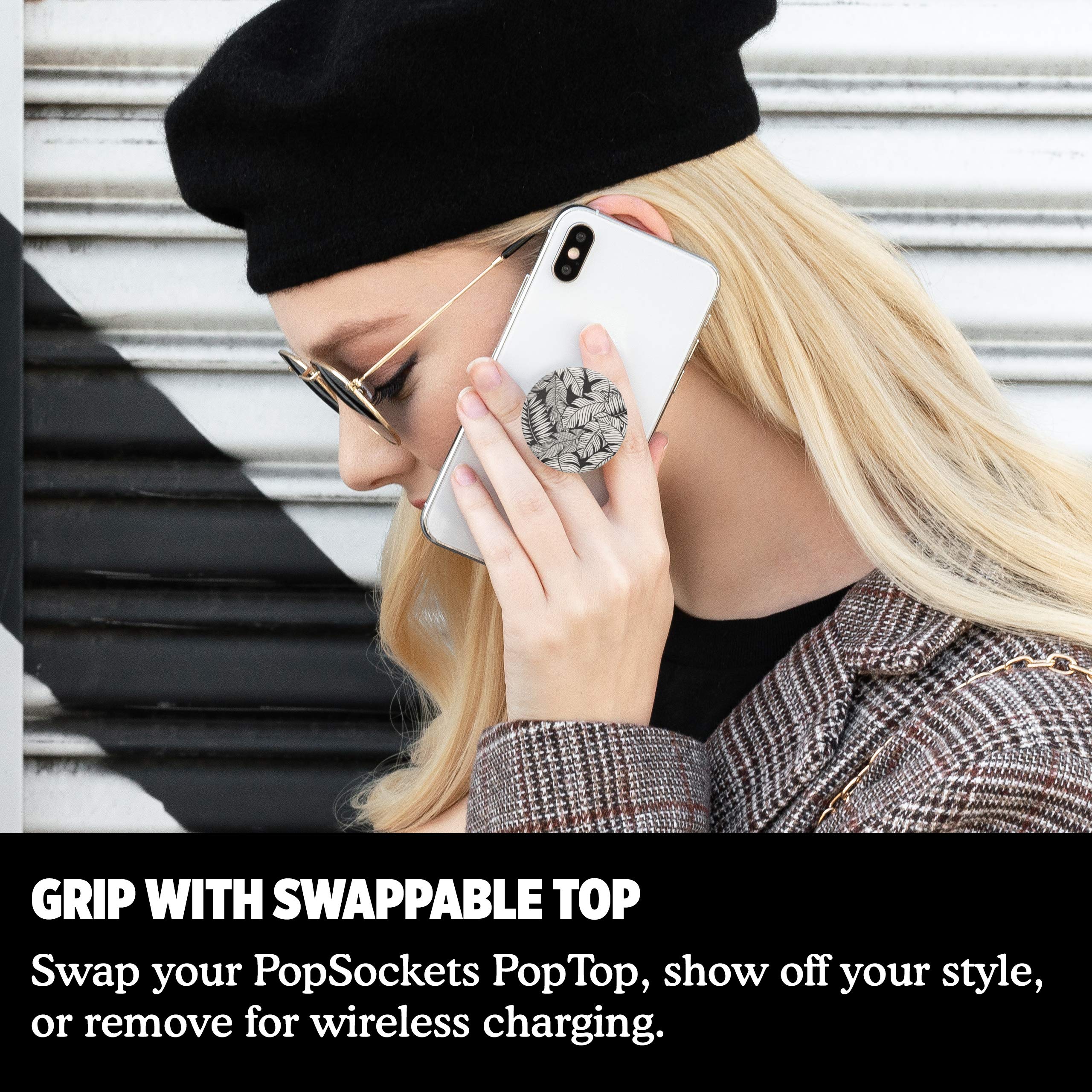 PopSockets Phone Grip with Expanding Kickstand, for Phone - Mono Jungle