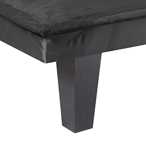 Penifun Sofa Bed, Sleeper Futon, Memory Foam Couch Convertible Loveseat for Compact Living Spaces Offices Apartments Dorm Bonus Room, Black