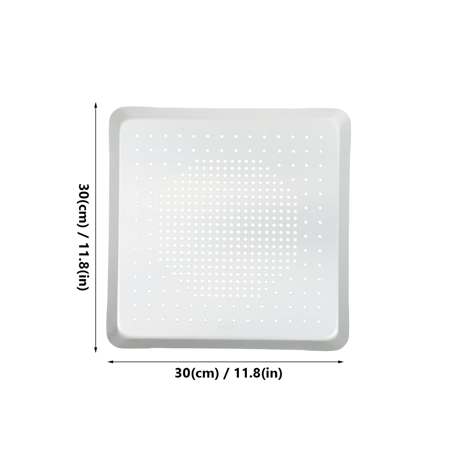 YARDWE Pizza Bakeware, Perforated Aluminum Sheet Pan 12 Inch Pizza Tray Pizza Pan with Holes Square Nonstick Bakeware for Oven Baking Pizza, French Fries