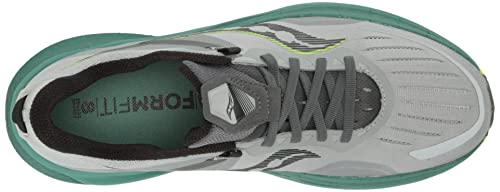 Saucony Men's Tempus Running Shoe Sneaker, Fossil/Moss, 7.5