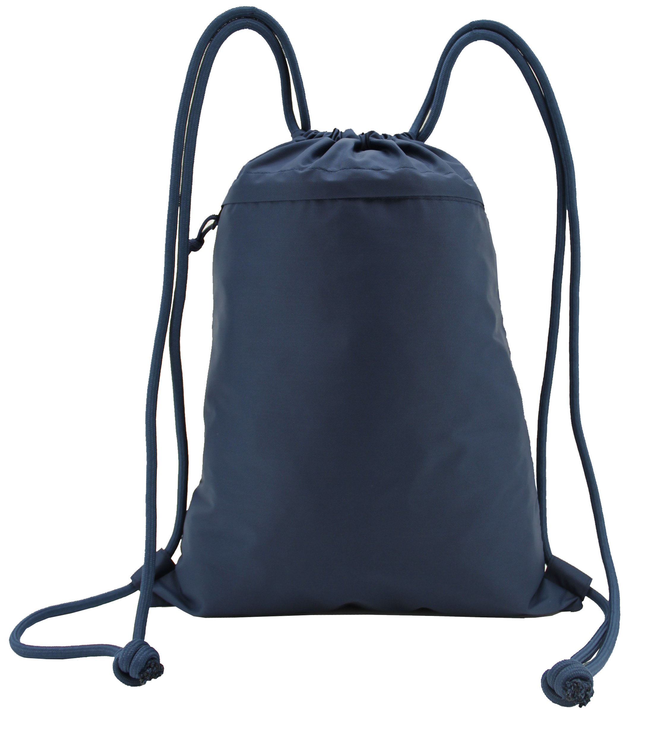 TEC Durable Drawstring Backpack/Cinch Sack Backpack/String Pack (Navy)
