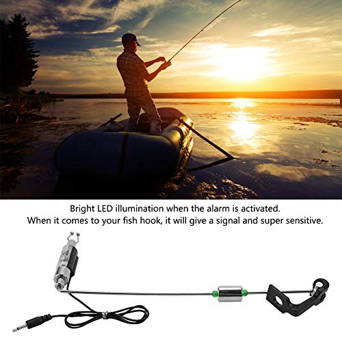Yeuipea Fishing Bite Indicators,Fish Bite Alarm LED Illuminated Indicators Chain Hanger Fishing Tool Tackle Accessory 16-2602