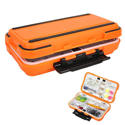 Yeuipea Fishing Bait Lure Box, ABS Waterproof Fishing Tackle Box Bait Lure Hooks Storage Case Organizer Container Accessory(Large)