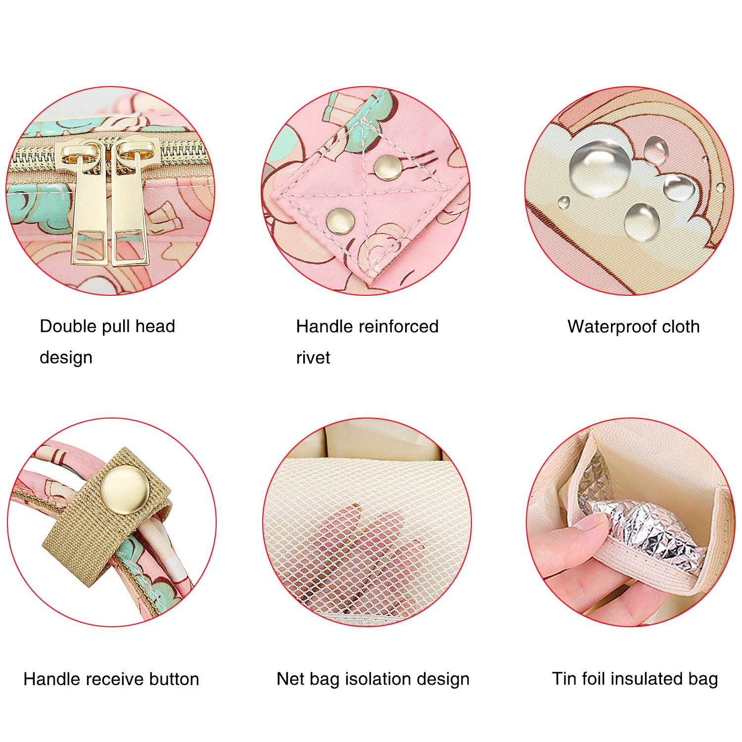 Proboths Unicorn Diaper Bag, Large Capacity Diaper Backpack Waterproof Nappy Bag for Baby Care