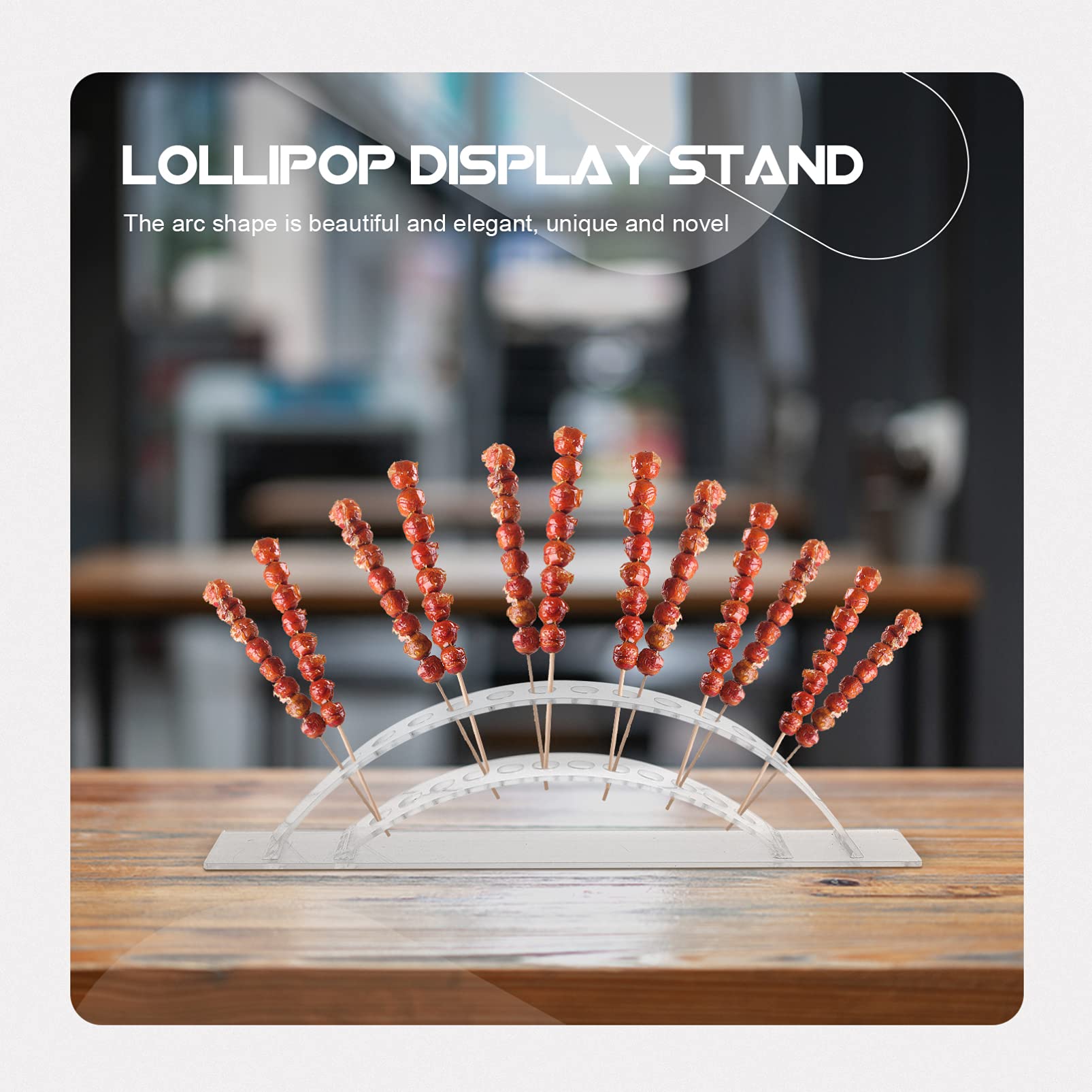 Yardwe Lollipop Display Stand Acrylic Lollipop Holder Arch Cake Pop Stand Candy Table Display for Weddings Baby Showers Birthday Party Halloween Christmas Transparent