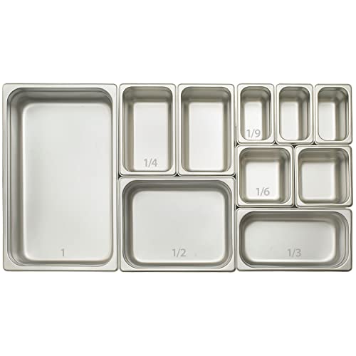 Winco Anti-Jamming Steam Pan, 1/4 by 6-Inch, Standard Weight