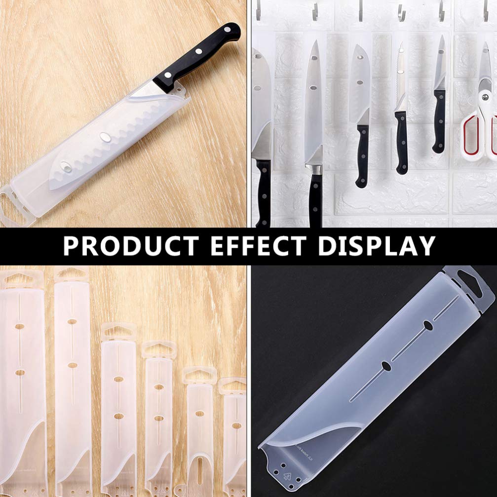 YARNOW 6pcs Knife Guards Universal Knife Cover Professional Knife Protector Plastic Knife Guards for Home Kitchen