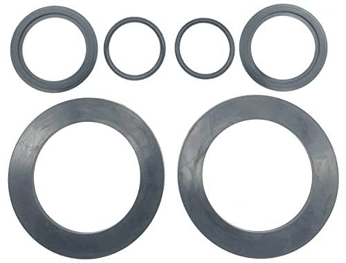 YMHYJY 25076RP Washer and Ring Kit for 1-1/2in Fittings, O-Ring Rubber Washer for Intex Pool Plunger Valves and Intex Replacement Gasket 10745, 10262 and 10255 (6 pcs)