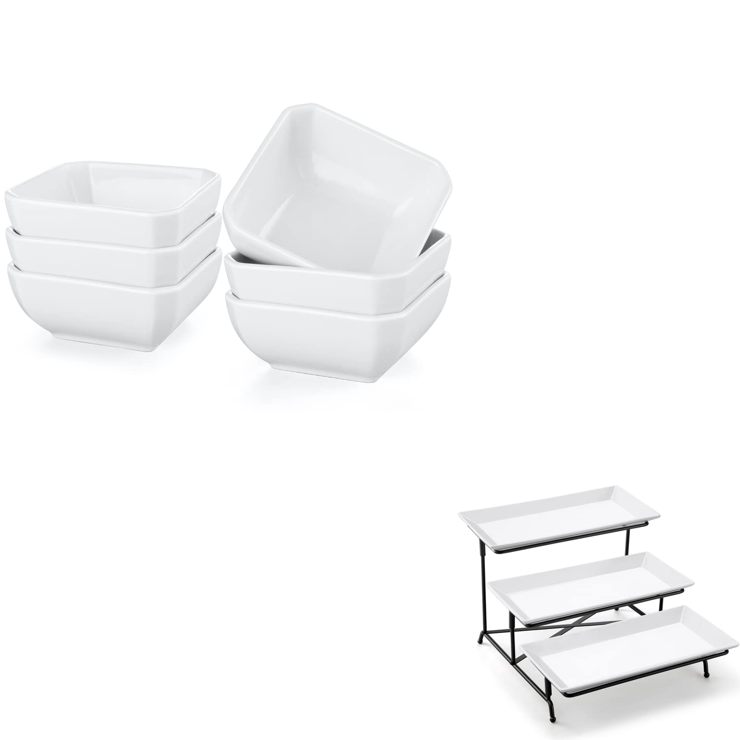 Yedio 3 Oz Dipping Bowls Yedio 3 Tier Serving Tray