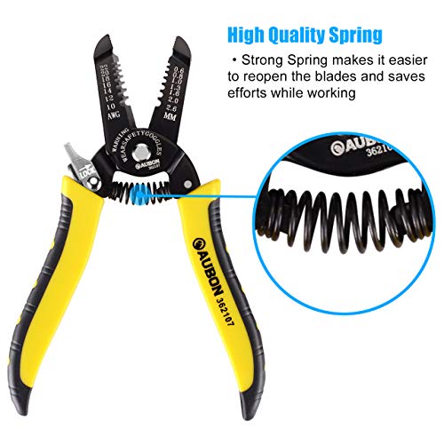 ZUZUAN 2-Pack 10-22 AWG Wire Stripper, Wire Cutter, Gauge Stripper, Wire Stripping Tool and Multifunctional Hand Tool,Professional Handle Design And Refined Craftsmanship.