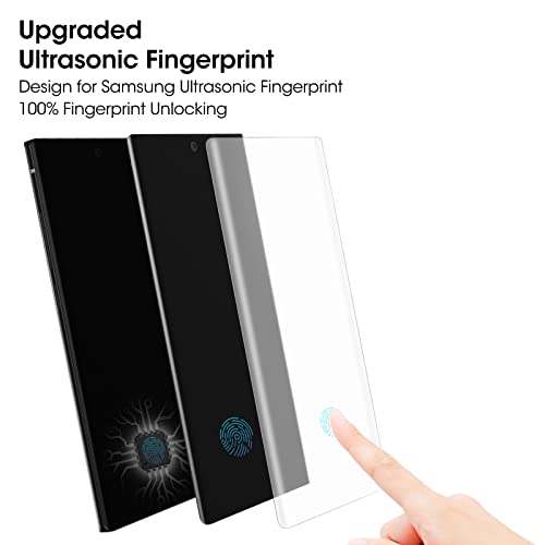 ZVELSIEM Auto Alignment 3D Curved for S22 Ultra Screen Protector Samsung Galaxy 5g,Samsung Galaxy S22 Ultra Tempered Glass,Fully Compatible with UltraSonic Fingerprint Scanner and S Pen, 3 Pack