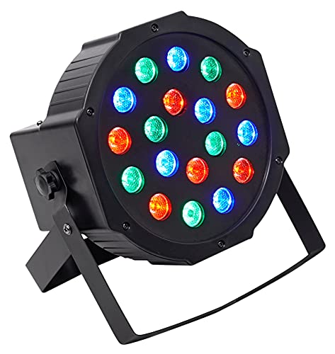 Rockville RockPAR50 LED RGB Compact Par Can DJ/Club DMX Wash Light+Dual Bracket, Black