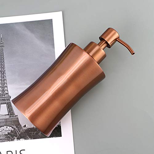 ONDIAN Soap Dish Dish Dispenser Cosmetics Refillable Steel Spa Liquid Bottles Bathroom Holders Pump Dispensers Gold Rose for Containers Hotel Bath Lotion Home Bottle Empty Shower Foaming Shampoo