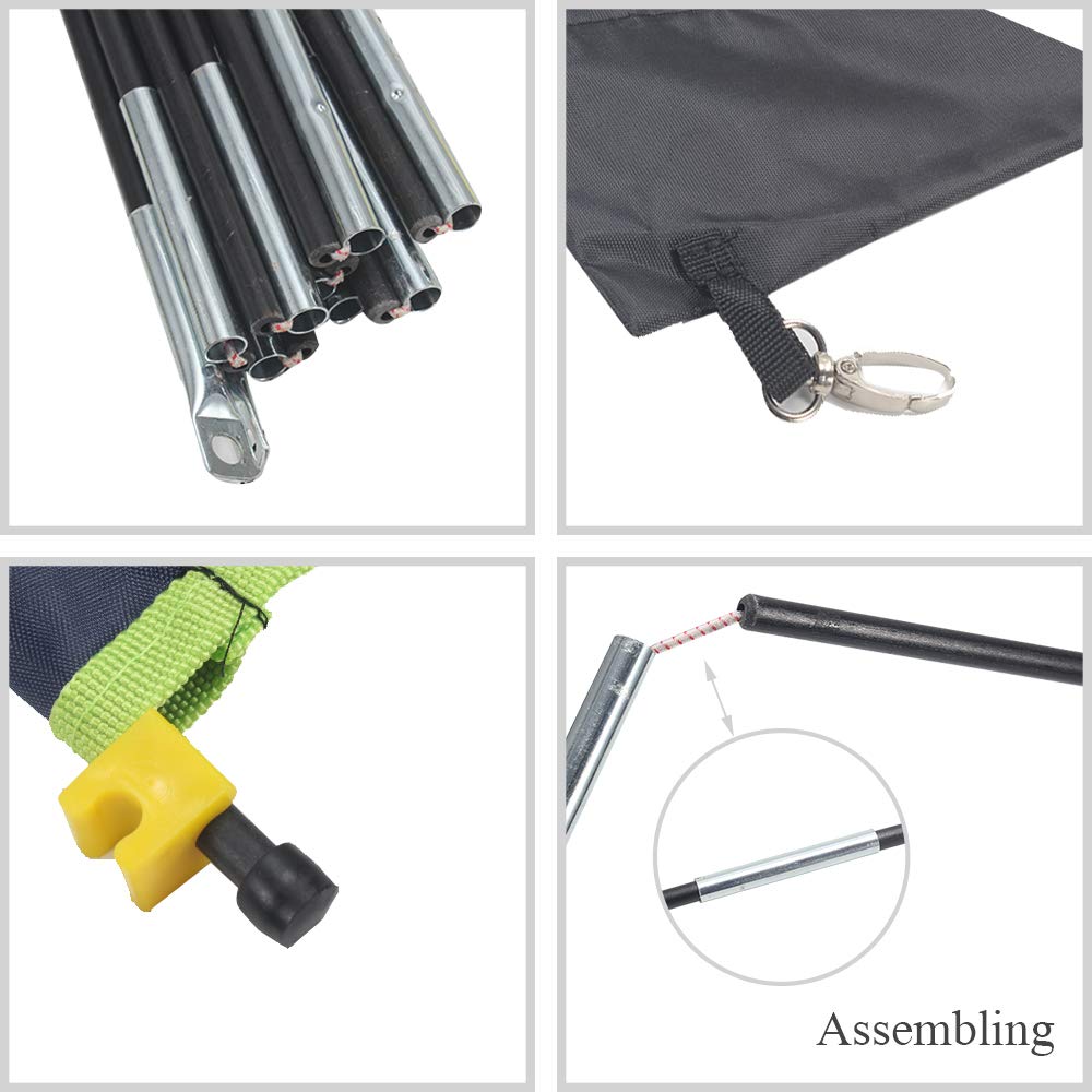 Quner Easy Setup Portable Badminton Net Foldable Net Rack with Carry Bag for Outdoor, No Tools Required