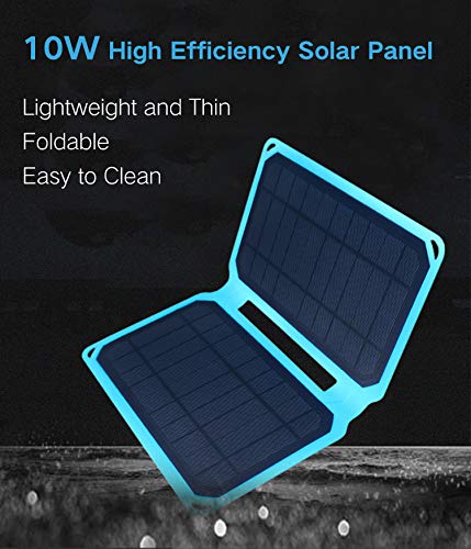 Solar Panel - Camping Solar Panel 10W with USB Port Waterproof Foldable Camping Travel Charger