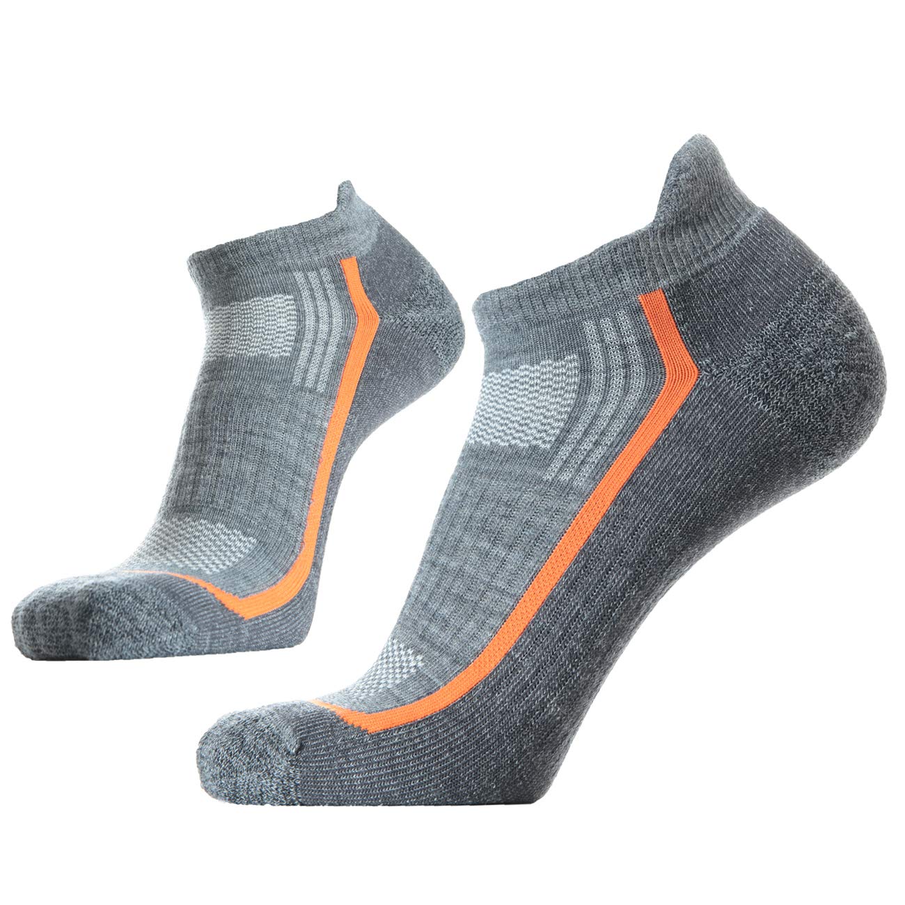 SOLAX 72% Men's Merino Wool Hiking Socks Outdoor Trail Trekking Cushioned Breathable Low Cut Ankle Socks 3 Pack