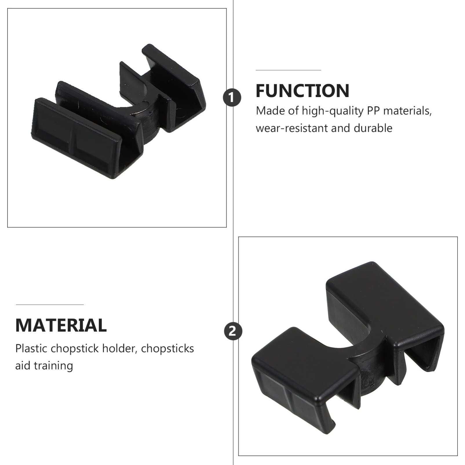 TOPBATHY Training Chopsticks Reusable Chopstick Helpers Training:10PCS Chopsticks Hinges Connector Right or Left Handed Chopsticks Helper Beginners for Beginners, Trainer, Seniors