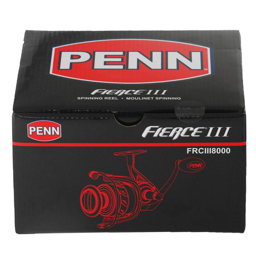 Penn FRCIII8000 Fierce III 8000 Spin Reel RH/LH Front Drag, 5 BRG