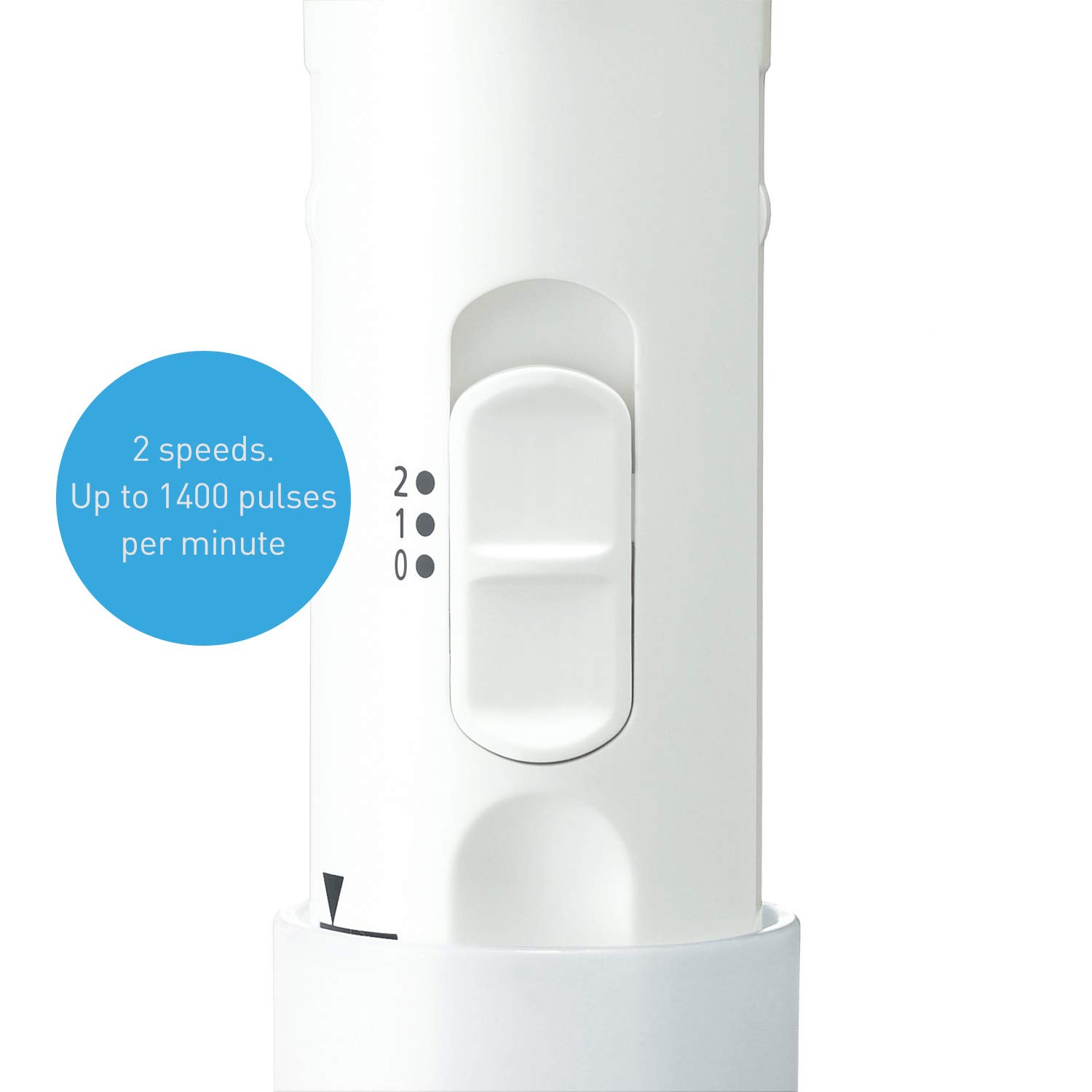 Panasonic Portable Water Flosser, 2-Speed Battery-Operated Oral Irrigator with Collapsible Design for Travel – EW-DJ10-W (White)