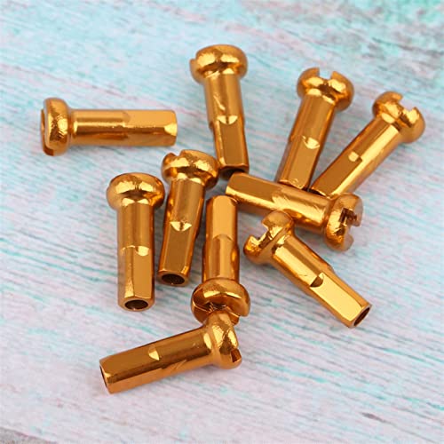 WICKYPRINCE Bike Spoke Nipples 10 Pack Spoke Nipples Ends for Mountain Road Bikes 14 G Spokes Protector Guards (Color : Yellow)