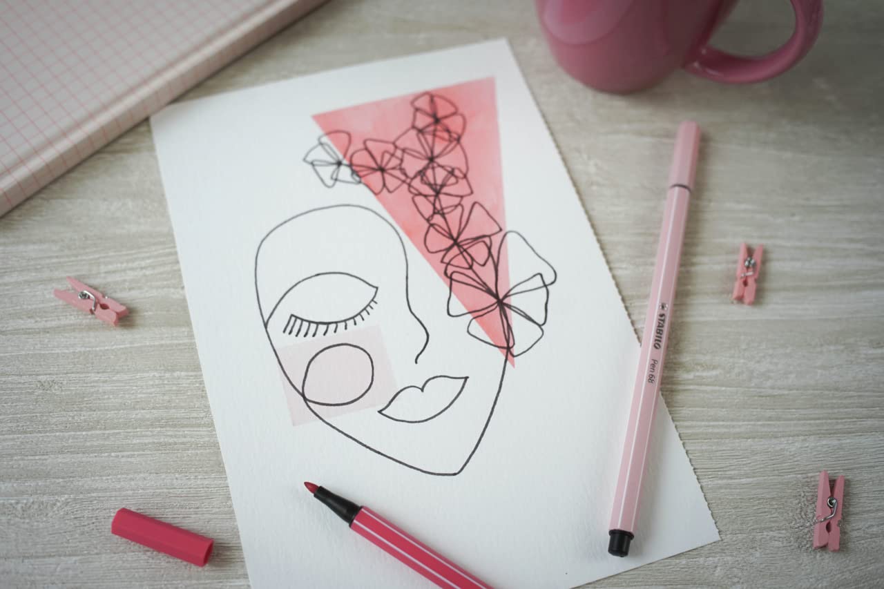 STABILO Pen 68 Fiber Tip, Blush