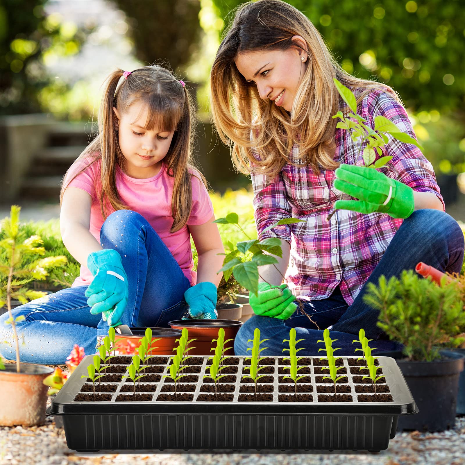 YLYYCC Seed Starter Tray with Grow Light,40 Cells Seed Starter Kit with Humidtiy Dome,Seedling Starter Trays for Seed Germination Kit, Seedling Starting,Propagation, Cloning Plants