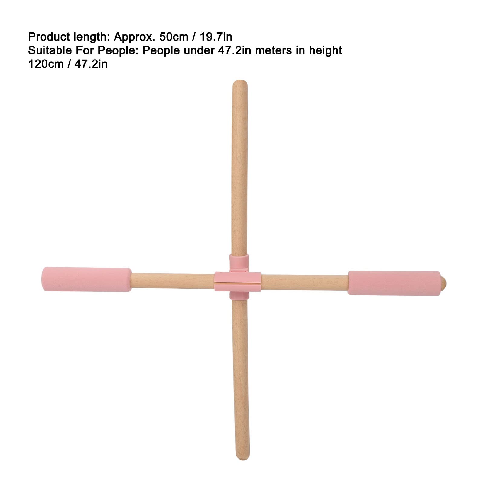 Yoga Sticks, Multipurpose Wooden Yoga Pranayama Stick Stretching Tool Posture Corrector, 19.7in Multipurpose Humpback Posture Correction Stick for Adult Child Training Home Fitness