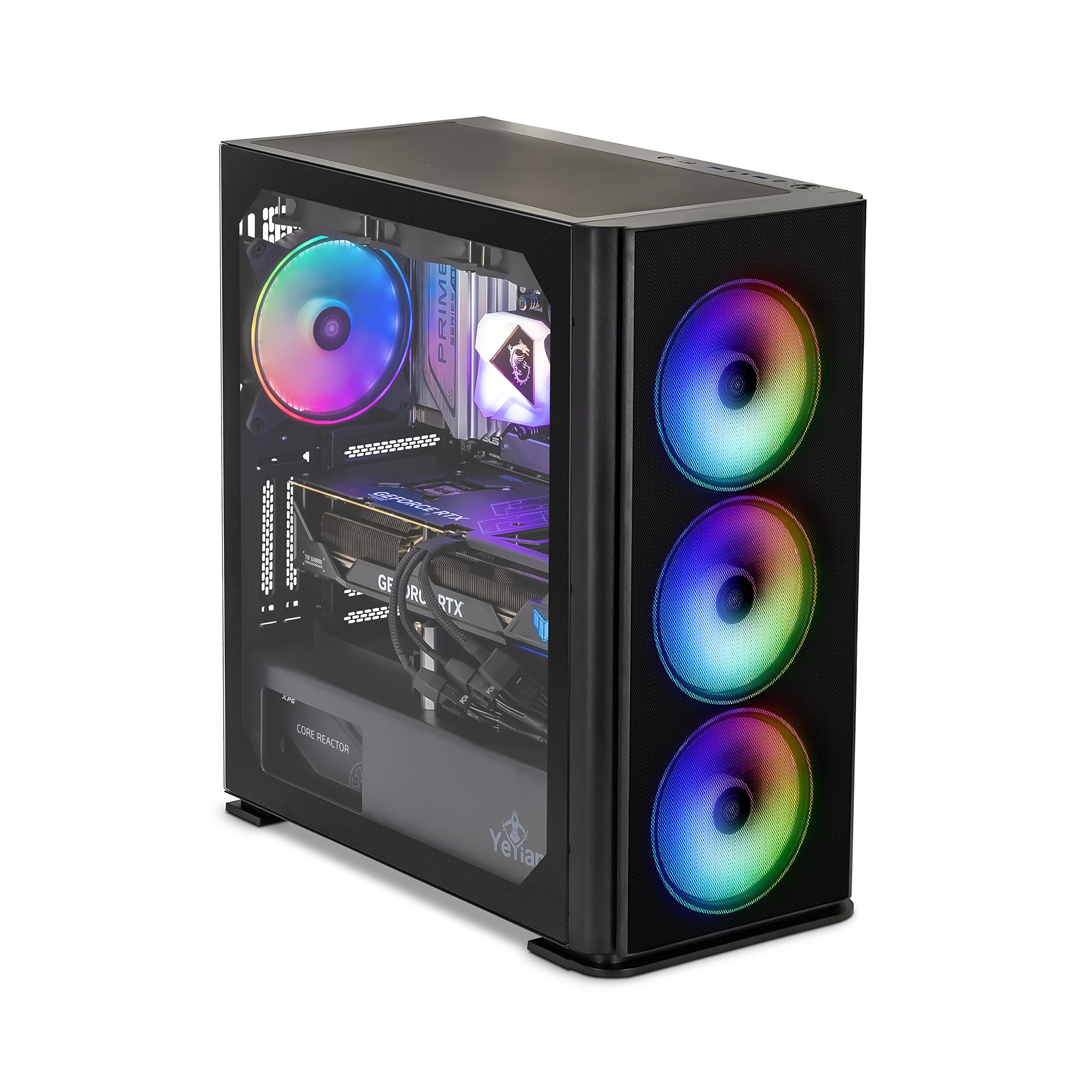 YEYIAN ODACHI Gaming PC Ryzen 9 7900X3D 5.70 GHz Desktop Computers, GeForce RTX 4080 16 GB, 32GB DDR5 5600MHz, 1TB NVMe 4 SSD,VR Ready ARGB,850W Power Supply,Win 11 Home