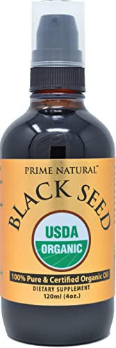 Organic Black Seed Oil 4oz - Cold Pressed Unrefined High Thymoquinone 1.7% USDA Certified - Turkish Origin Potent Nigella Sativa Liquid - Vegan Omega 3 6 9, Antioxidant Immune Boost Joints Skin Hair