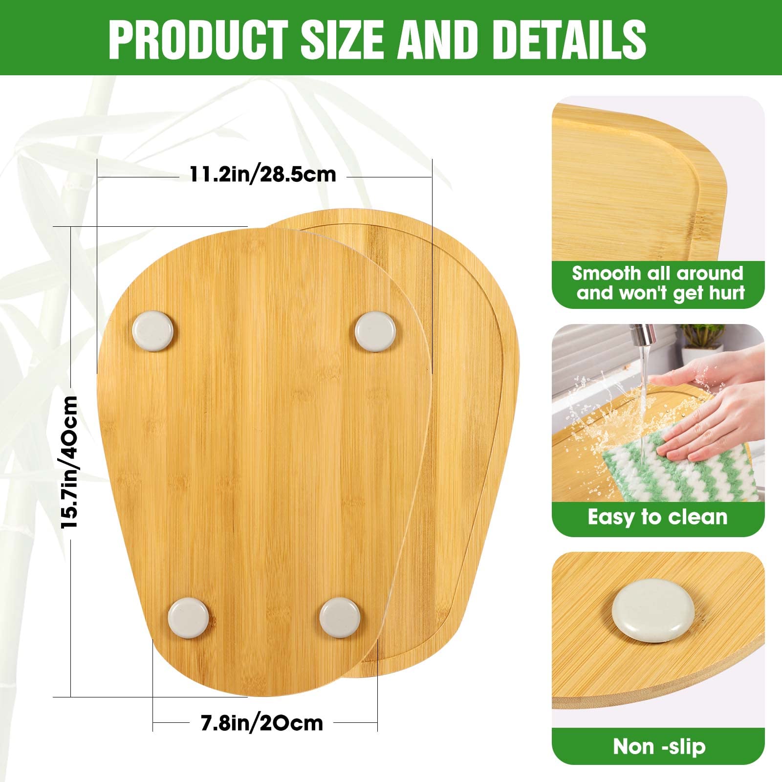 PeeToos Bamboo Sliding Mat for Kitchenaid Mixer, Kitchen Countertop Storage Mover Sliding Caddy for Kitchen aid 5-8 Qt, Mixer Mover Slider Mat Kitchen Appliance Slider Mat, Mixer Appliance Moving TraY