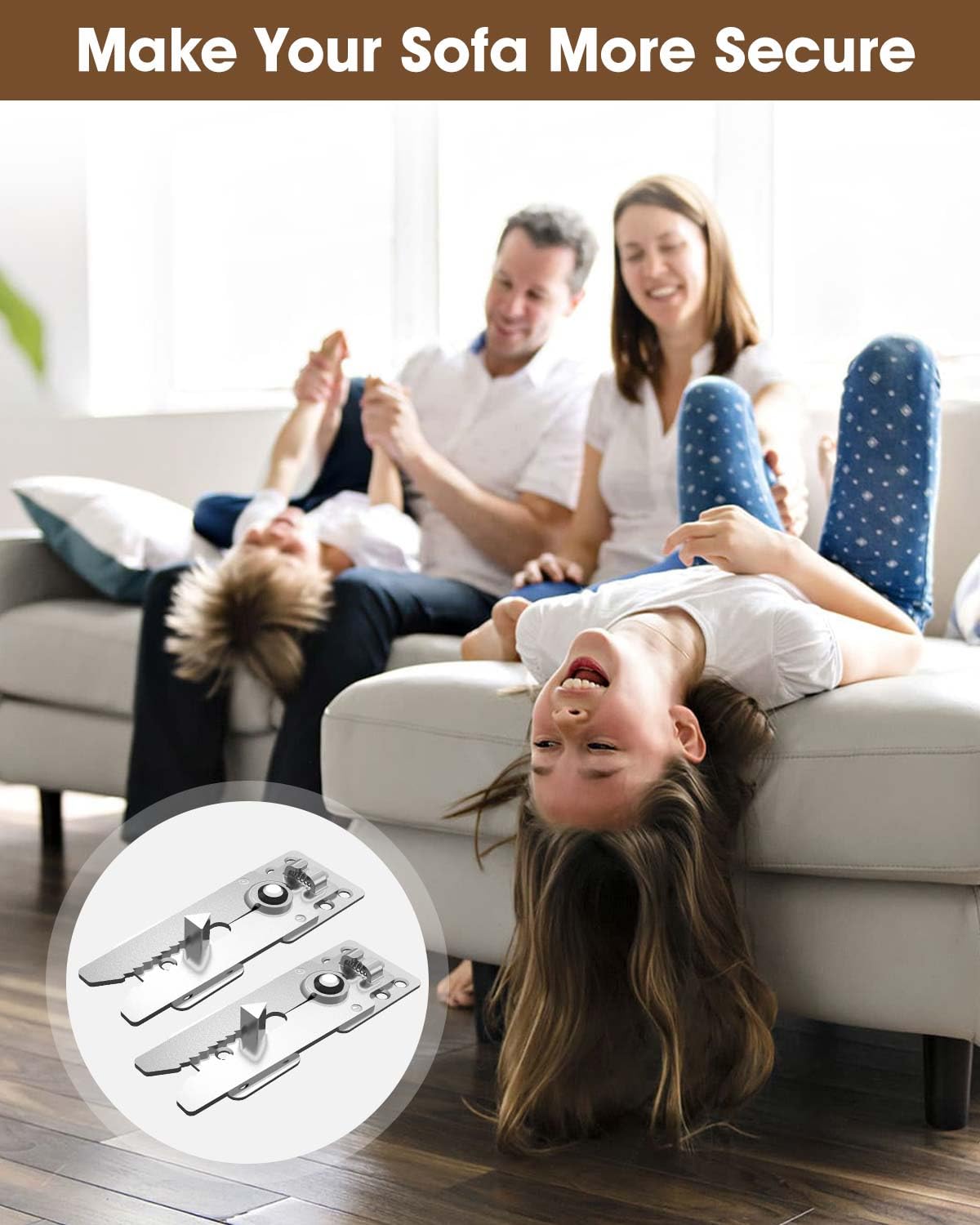 Sectional Couch Connectors,Couch Connections for Sectionals,Sofa Connector Bracket with 16 Screws, Suitable for Loveseat(Sofa Alligator Clips 2 Pairs)