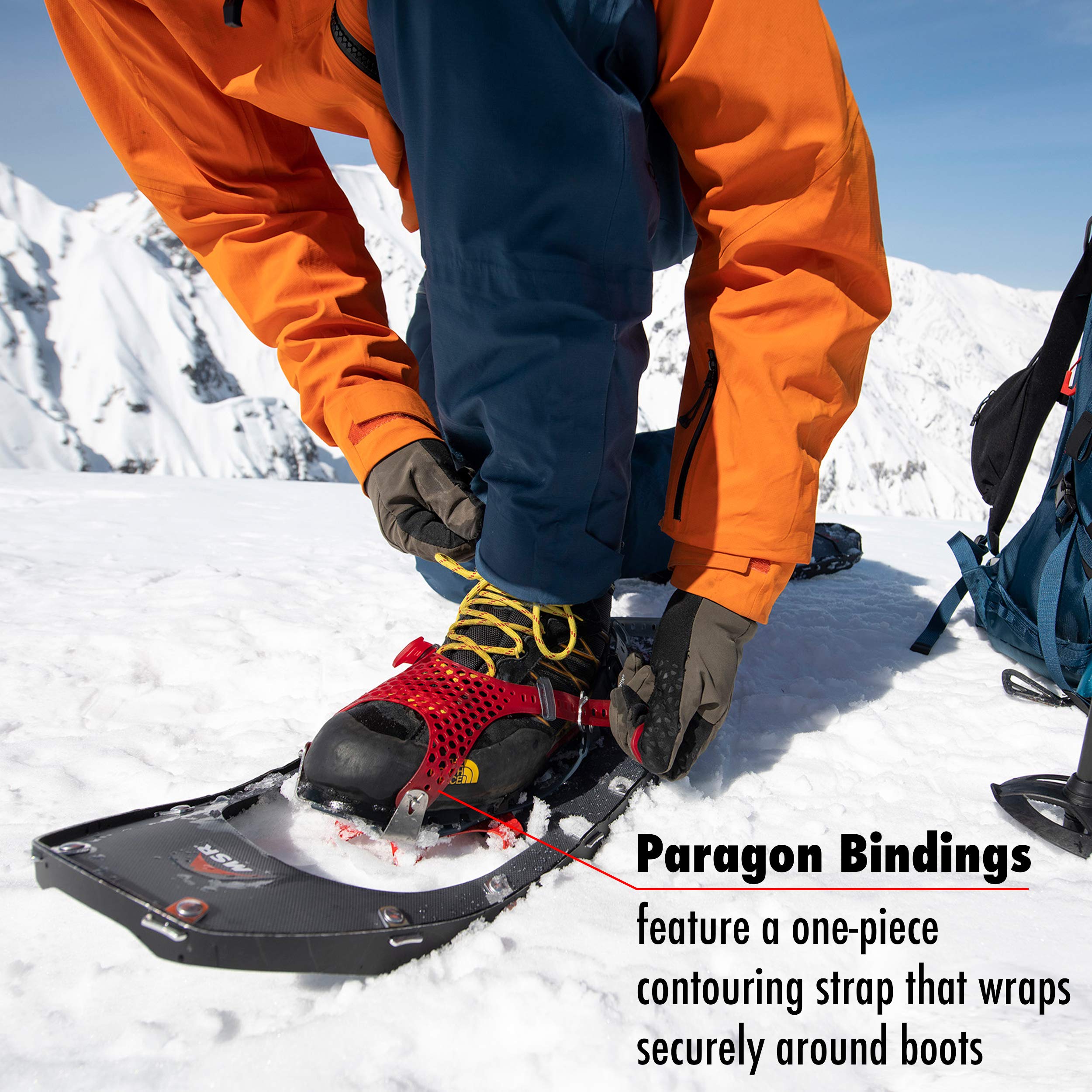 MSR Snowshoe Paragon Binding Mesh Replacement Straps (1 Pair), Red