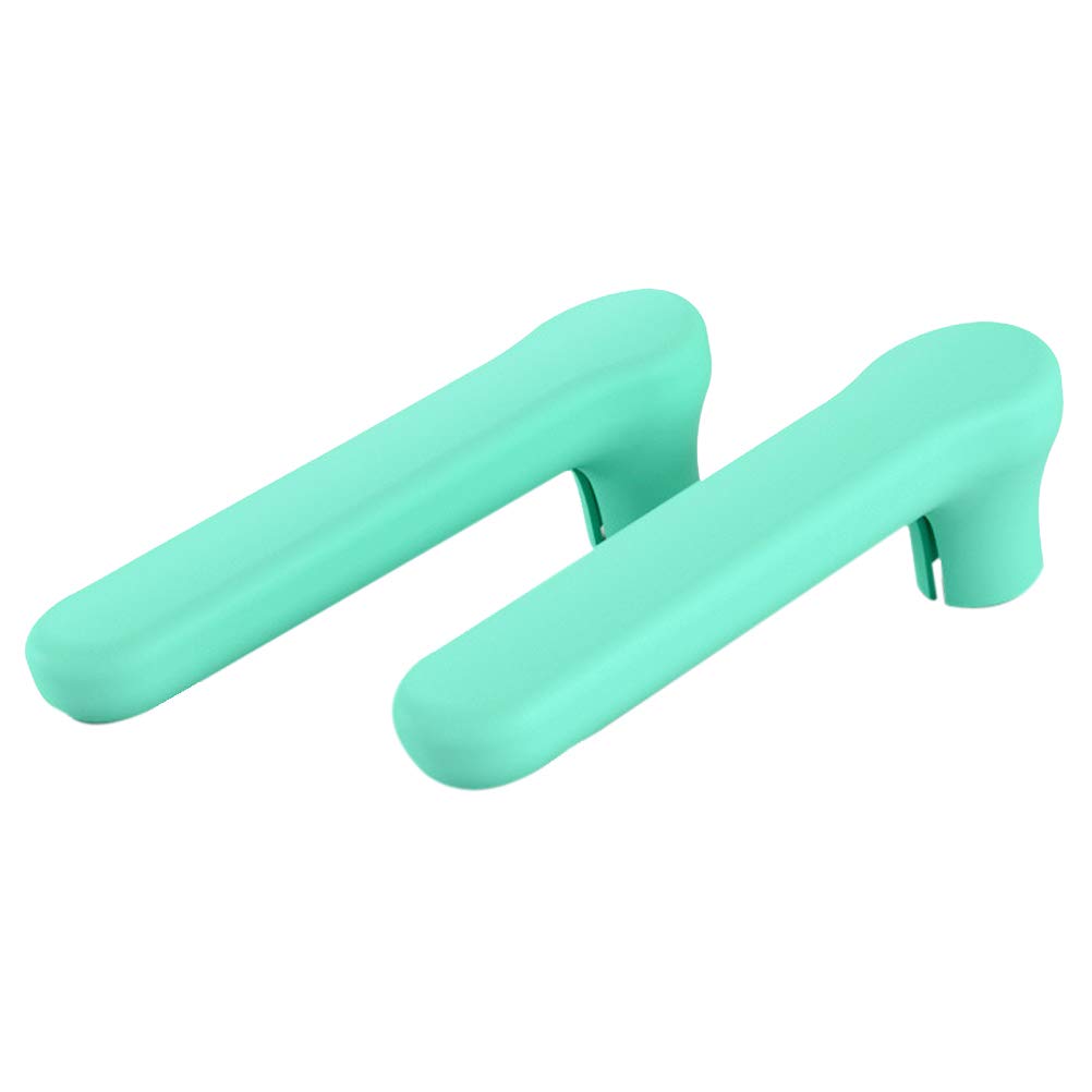 Serlife 2Pcs Silicone Door Handle Cover Glossy Safety Door Handle Protector Anti-Collision Covers (Creamy White)
