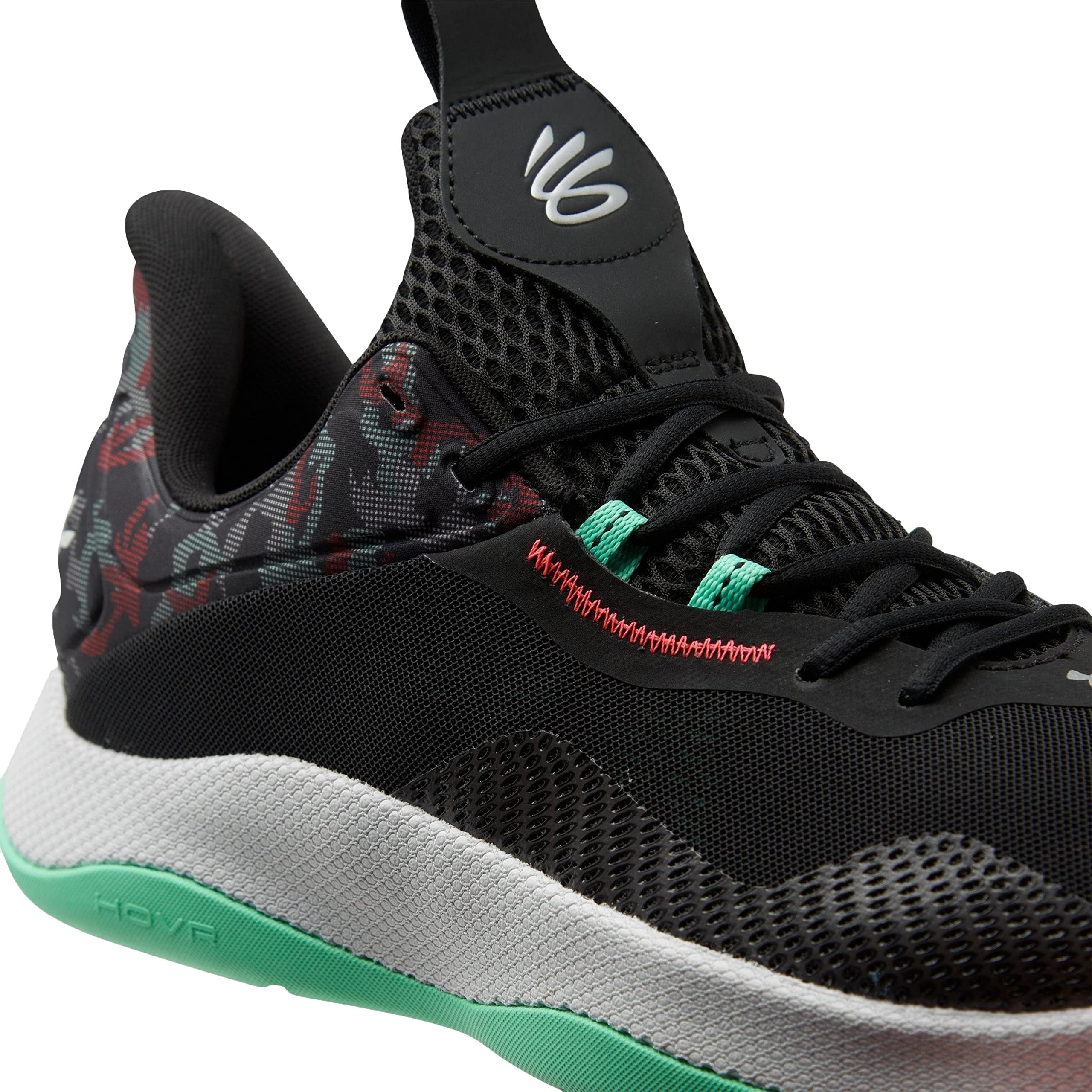 Under Armour Unisex Curry HOVR Splash 2 Basketball Shoes (Black/Antifreeze-002, us_Footwear_Size_System, Adult, Men, Numeric, Medium, Numeric_8_Point_5)