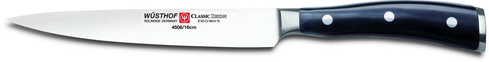 Wusthof Classic Ikon 6-inch Utility Knife Stainless & Black