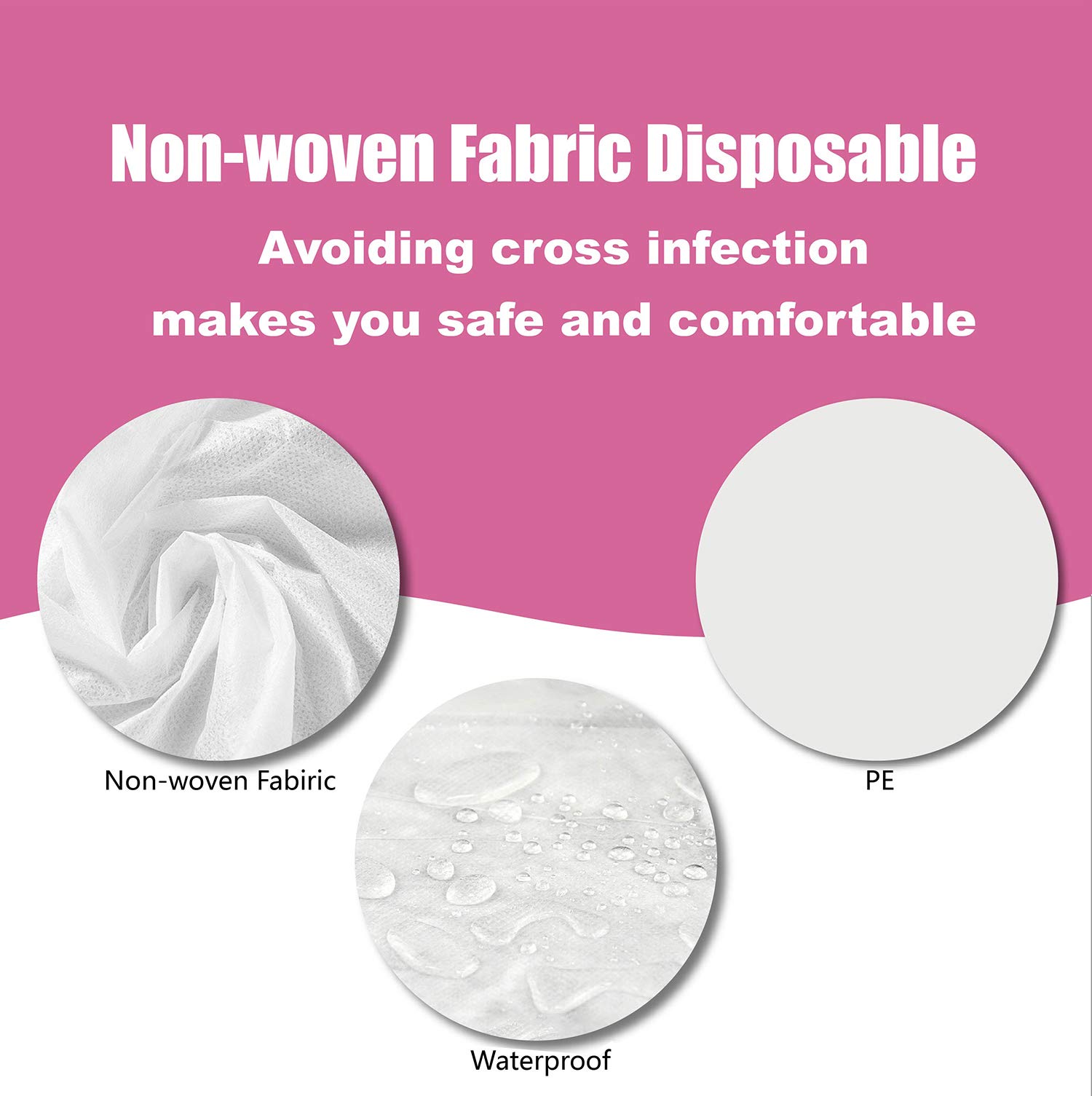Sawella 25PCS Massage Table Cover,Disposable Bed Sheet, Non-woven Fabric Massage Table Sheet, Waterproof Massage Bed Cover,Large Size 31" x 70"