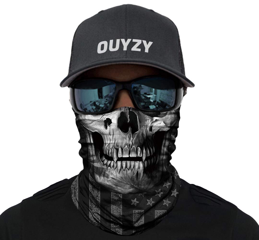 OUYZY Neck Gaiter Face Mask Scarf Cover Sun Bandanas for Men Breathable Fishing