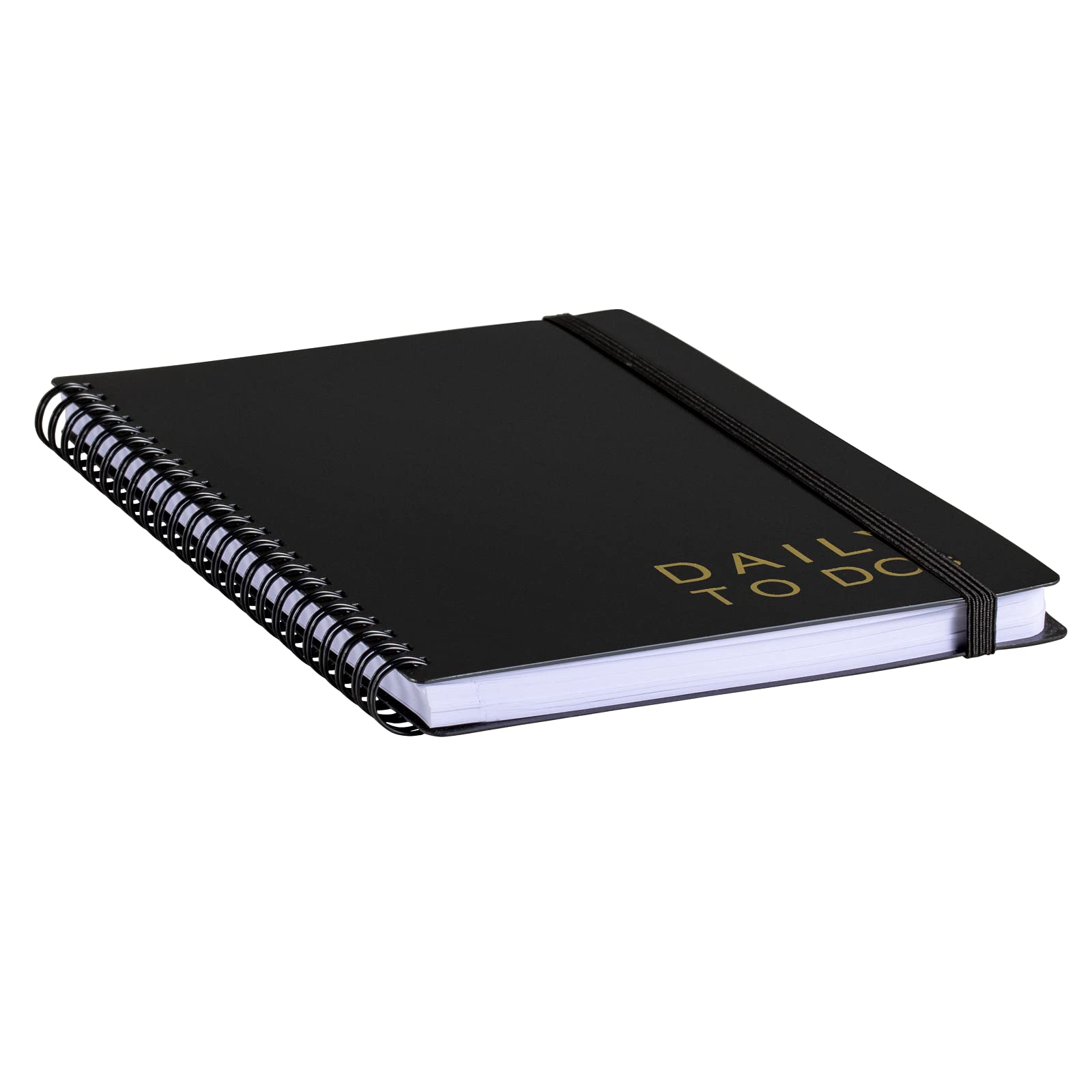 UtyTrees Undated Daily Planner: 5.7"x8.5" 144 Pages, Daily To Do List Notebook, Daily Journal with Meals Planner, Office Organization Unisex Planners, Black
