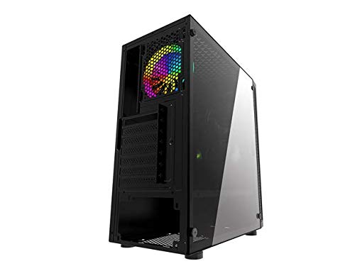 Raidmax ATX Desktop Computer Gaming PC Case Mid Tower PC Case with addressable RGB Lighting ARGB Fans ATX PC Case USB 3.0 Tempered Glass PC Case Window Computer Case with ARGB LED Black PC Case - p805