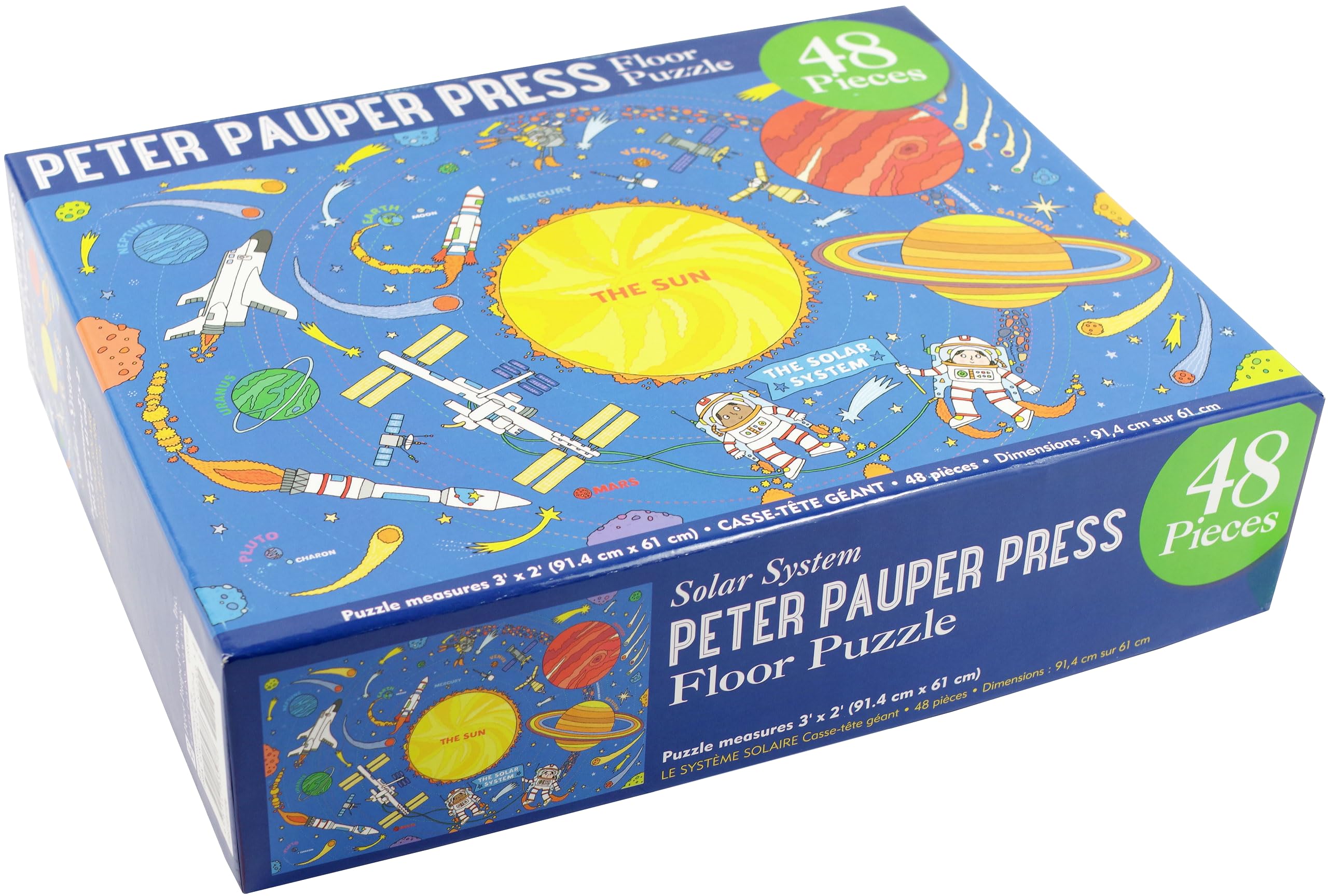 PETER PAUPER PRESS Solar System Jumbo Floor Puzzle - (48 Pieces) (36 inches Wide x 24 inches high)