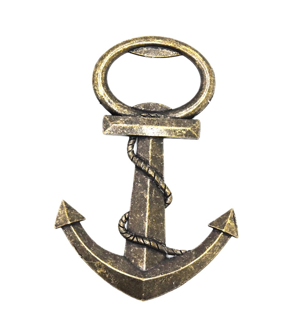 Youkwer 24 PCS Skeleton Nautical Anchor Bottle Opener with Exquisite Packaging for Wedding Party Favors Gift & Decorations (Antique Bronze)