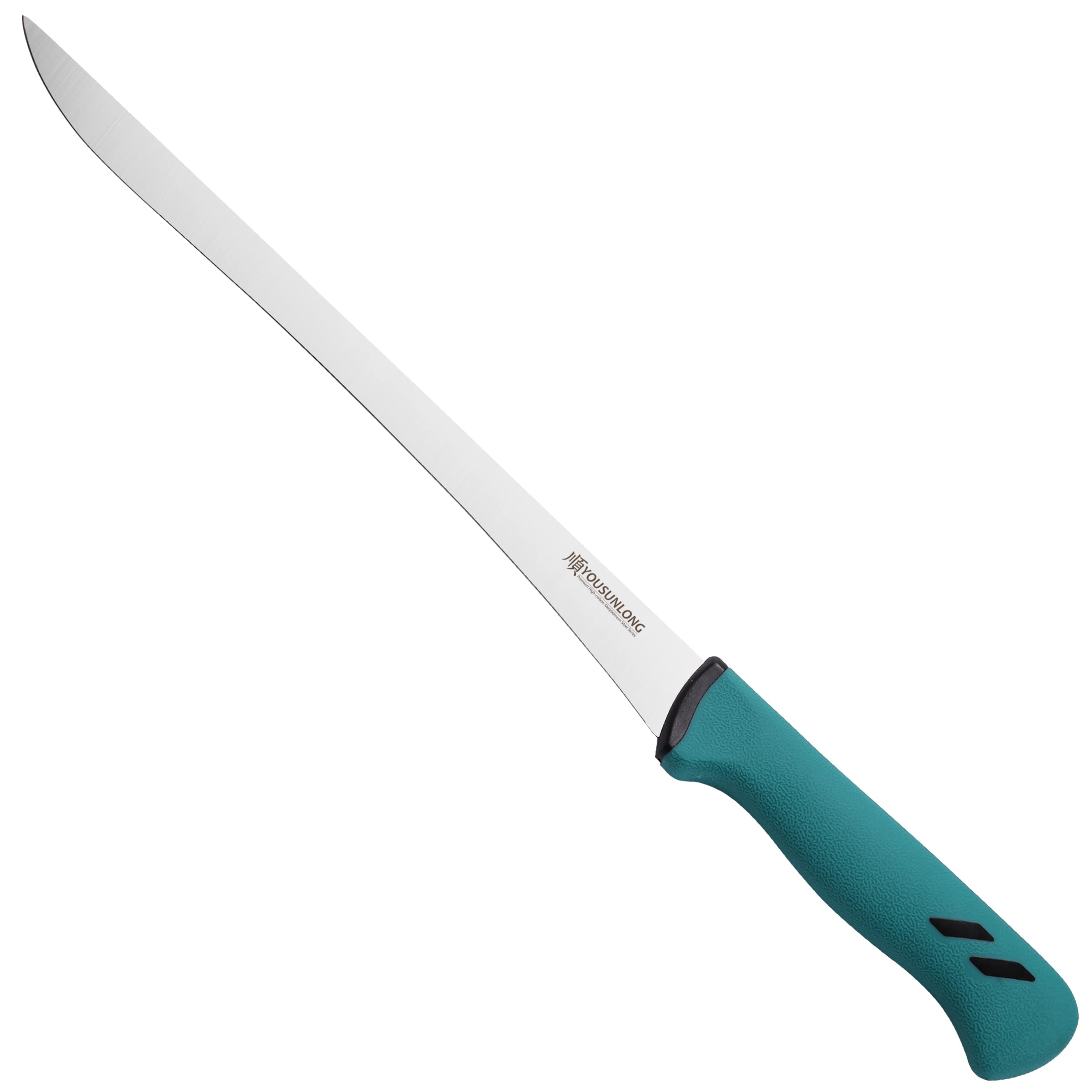 YOUSUNLONG Slicing Knife 12"(305mm) - Premium High-carbon molybdenum steel blade - Meat & Ham Slicer - Ergonomic & non-slip handle