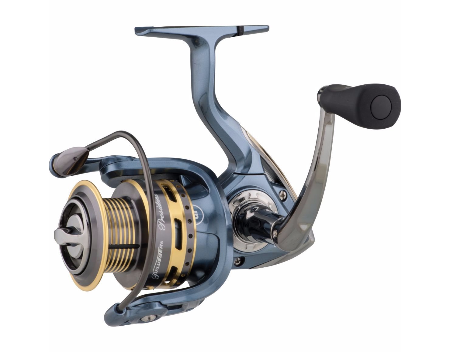 Pflueger President Spinning Reel, Size 30 Fishing Reel, Right/Left Handle Position, Graphite Body and Rotor, Corrosion-Resistant, Aluminum Spool, Front drag System