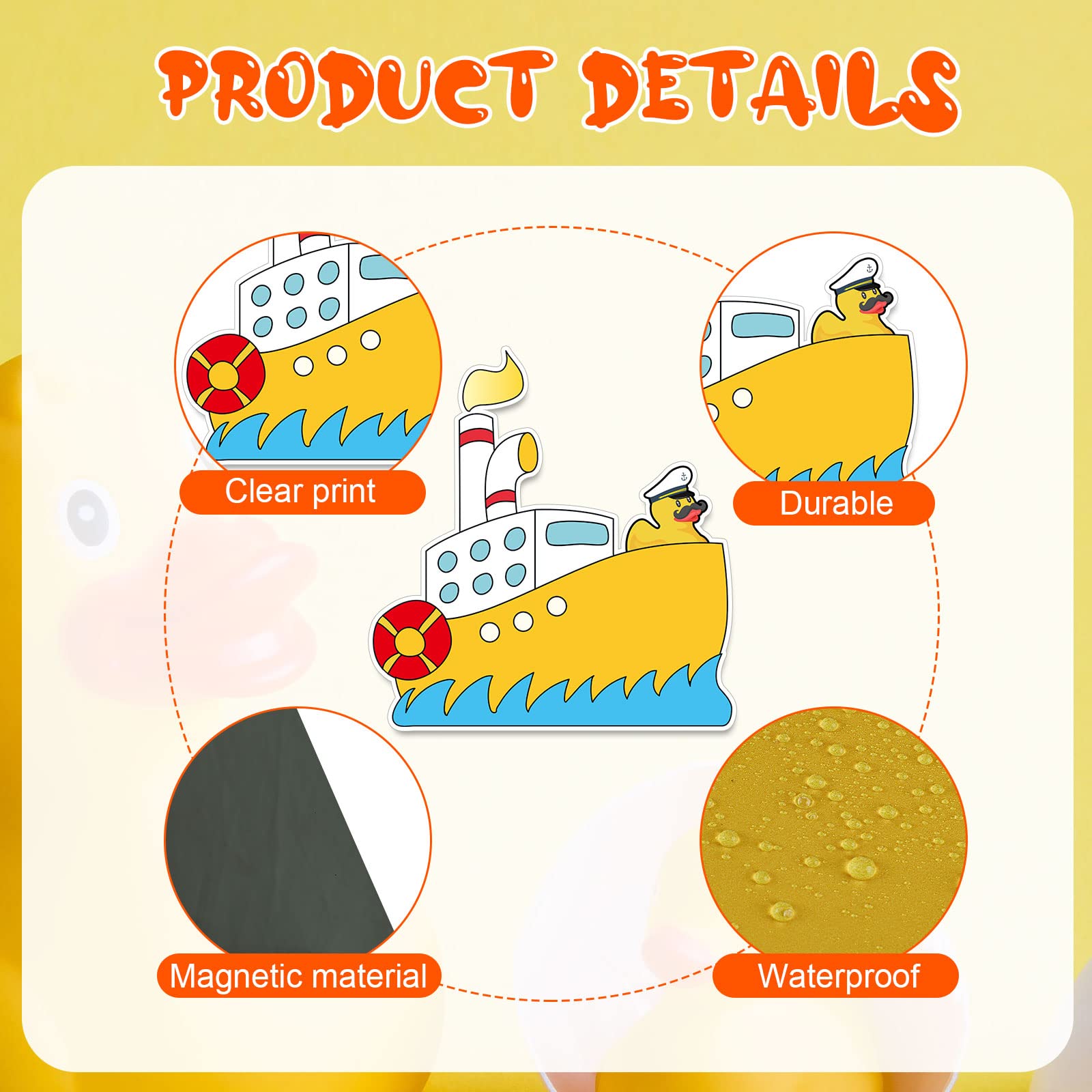 Xuhal 12 Pieces Duck Cruise Door Decorations Funny Cruise Door Magnets Duck Fridge Magnet Reusable Duck Magnetic Stickers Decals for Ship Refrigerator Stateroom Carnival Car Birthday Kitchen Decor