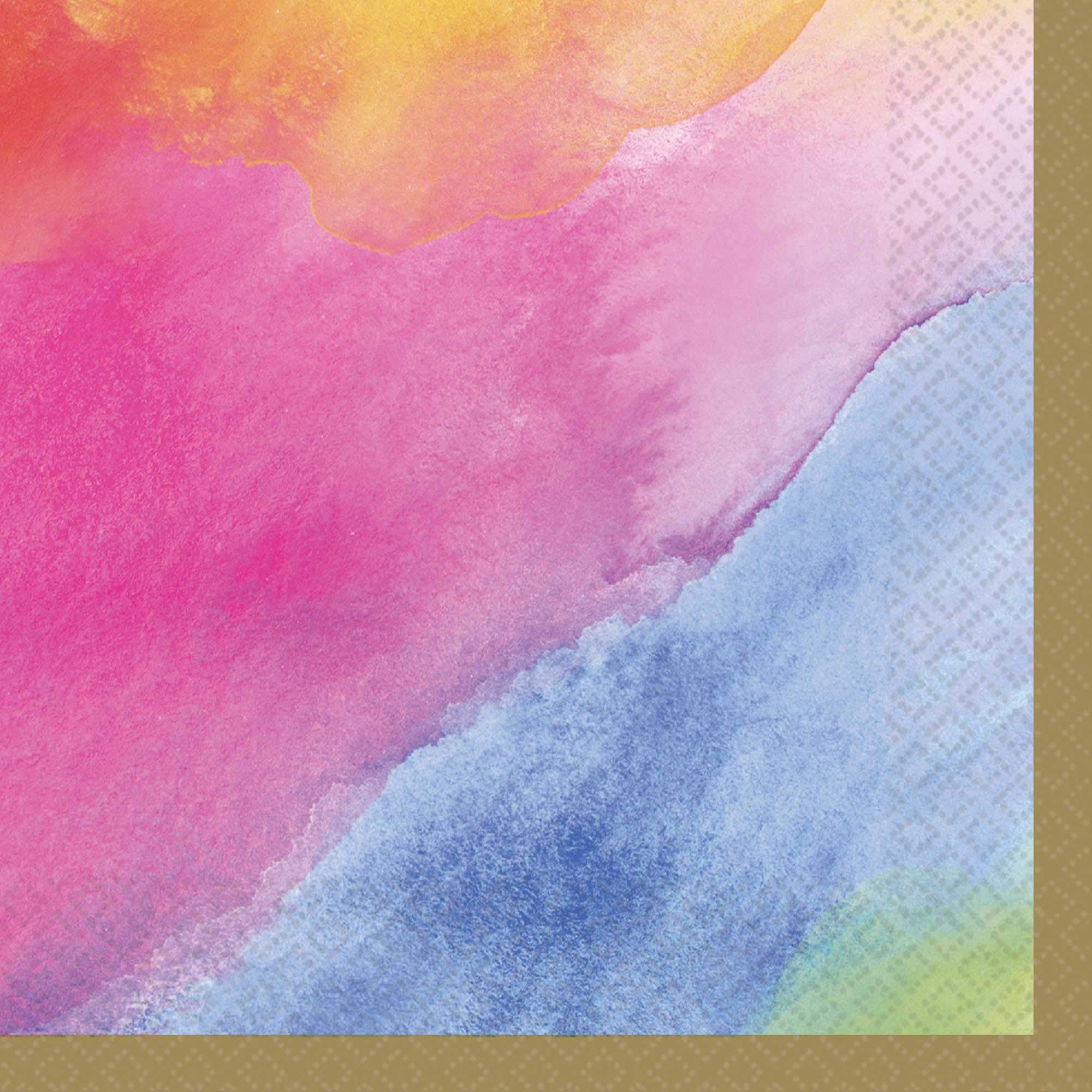 Rainbow Pastel Color Beverage Napkins-16pc
