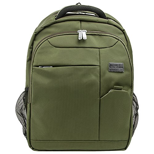 Vangoddy Germini 15.6 Inch Laptop Backpack Casual Daypack for Acer Aspire, Chromebook 15, Asus Aspire E5, ROG, Razer Blade, Toshiba Satellite, Tecra Series 14 inch 15.6 inch Laptop, Olive Green