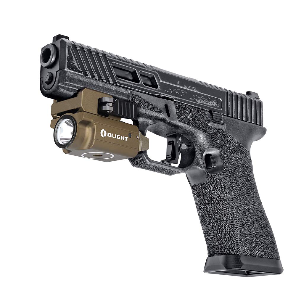PL-MINI 2 VALKYRIE 600 Lumen modular weaponlight Rechargeable compact Subcompact pistol light, Build-in Lithium, magnetic charging, adjustable mount for Glock, Picatinny rail (Desert Tan (FDE))