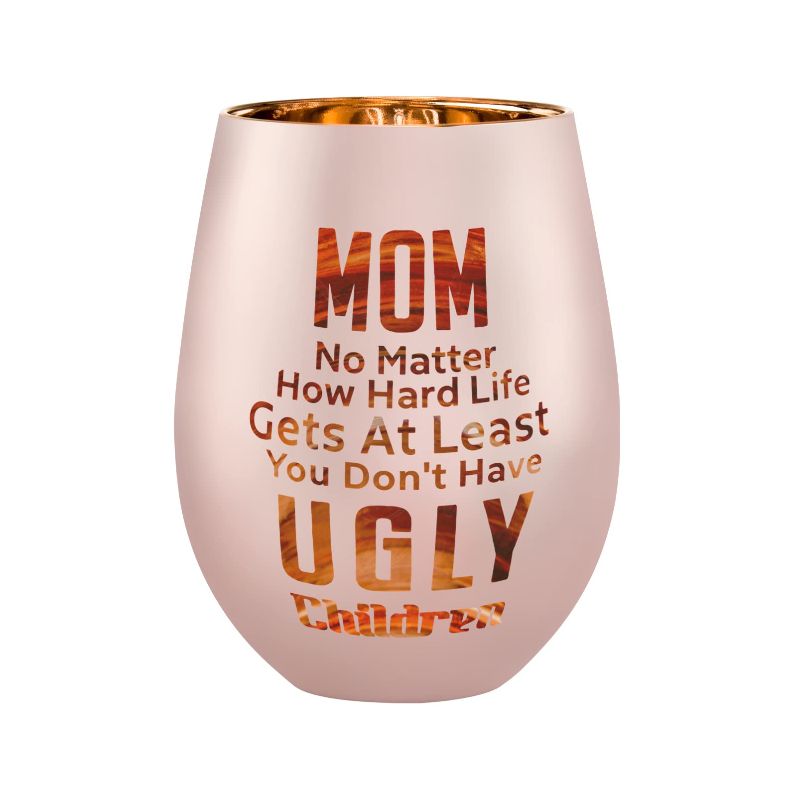 xilaxila Mom Gifts From Daughters Sons - Mom Wine Glass -Mothers Day Birthday Christmas Gifts for Mom - At Least You Donât Have Ugly Children